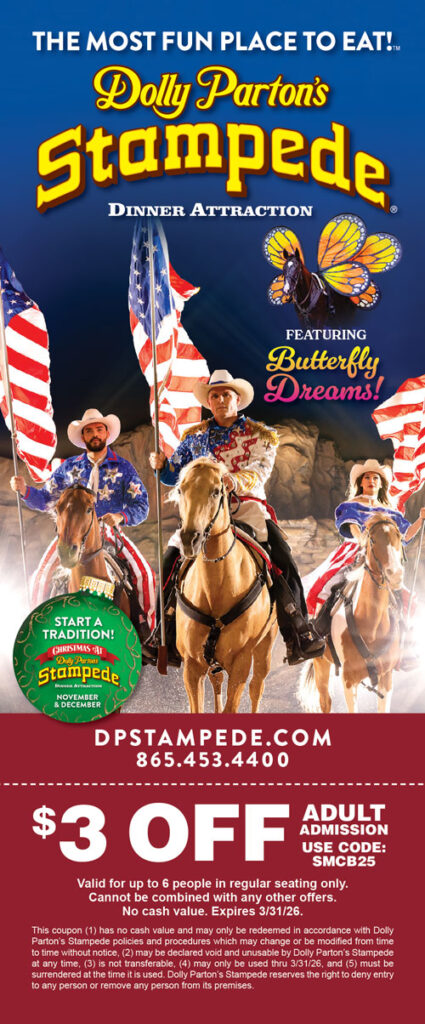 Dolly Parton's Stampede Dinner Attraction Pigeon Forge TN - Smoky Mountain Coupon Book
